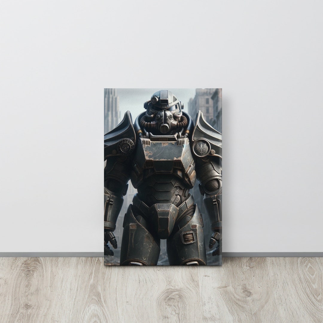 Fallout Art Knight Titus T-60 Armor Art Fallout Fan Art Fallout Canvas ...