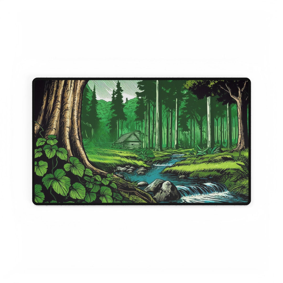 MTG Playmat Enchanted Woodland Forest MTG Playmat - Premium Printing ...