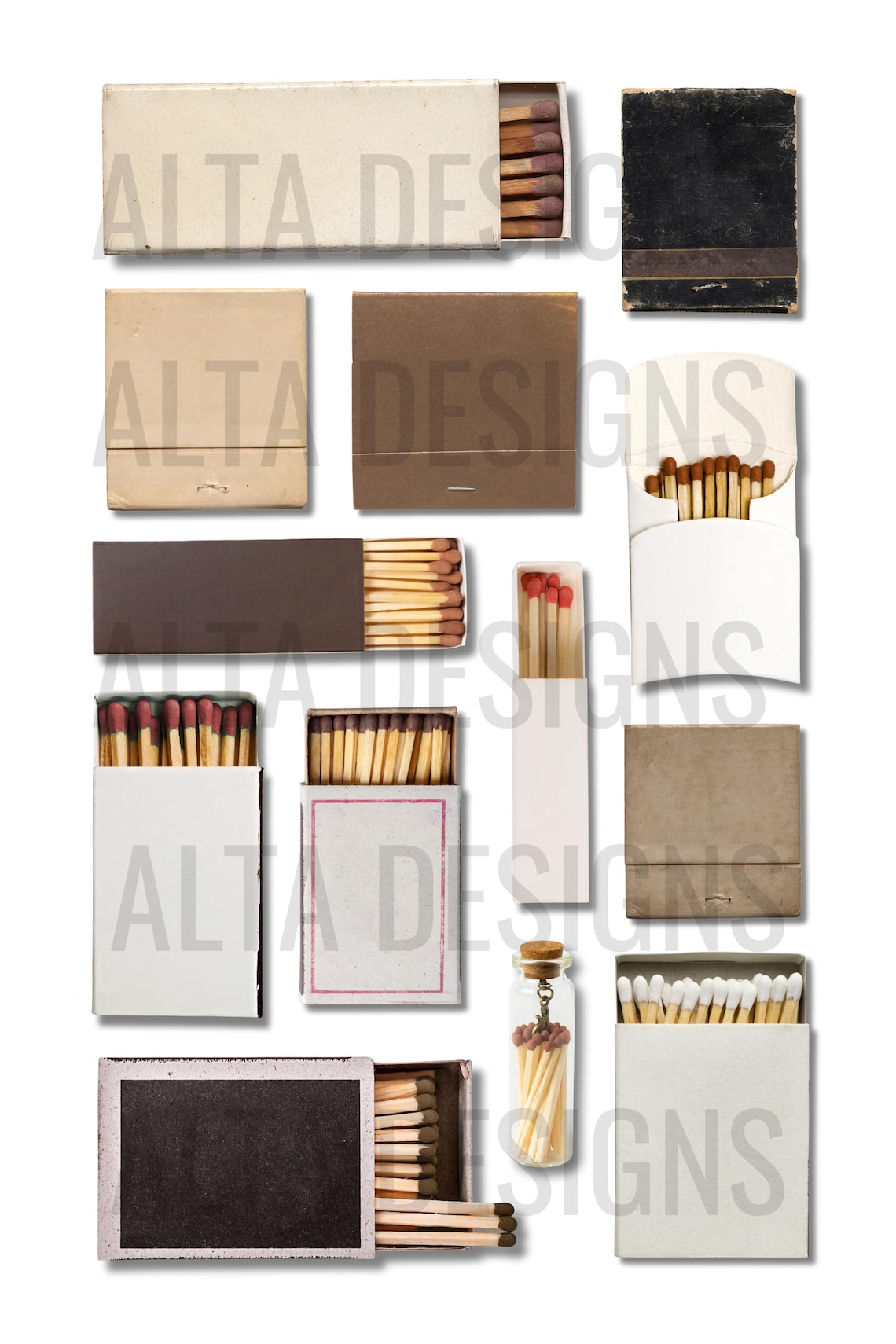 Brown/neutral| Matchbook Art Canva Template | Blank | Digital Download ...