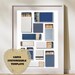 Navy Customizable Matchbook Art Canva Template|blank|digital Download ...