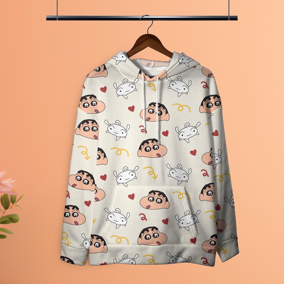 Shin Chan Cartoon Hoodie Whimsical Shin Chan Hoodie Funny Hoodie Anime ...