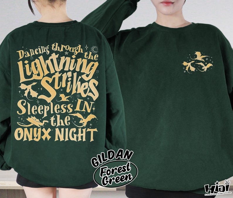 Onyx Storm Dancing Through the Lightning Strikes Comfort Colors Shirt ...