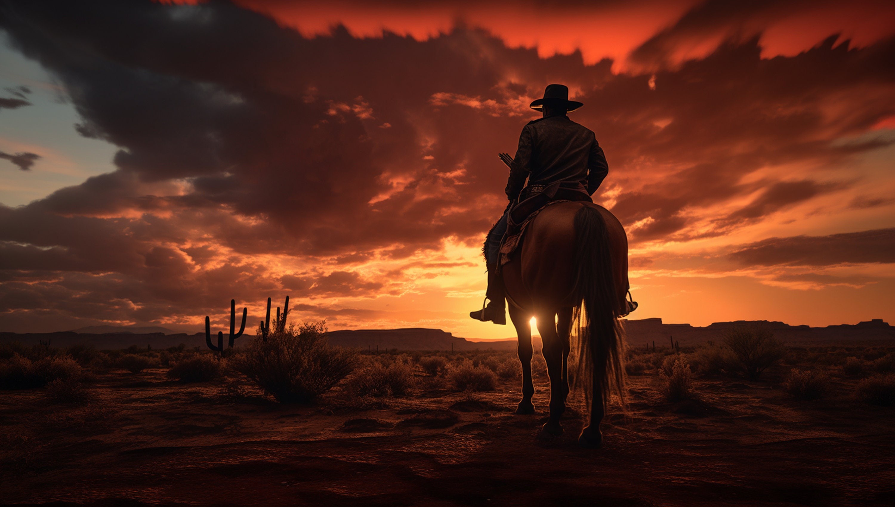 Cowboy Rancher on the Range, Digital Wall Print, Scenery - Etsy