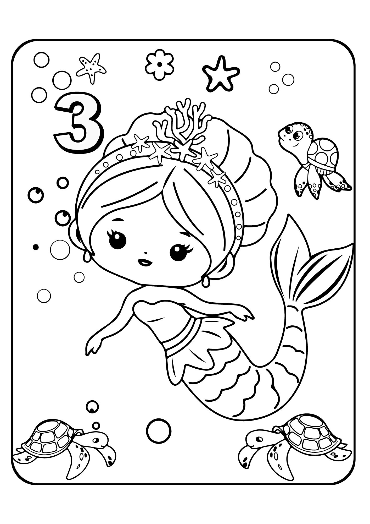 Color Me Mermaid - Children's Printable Activity Book - Etsy