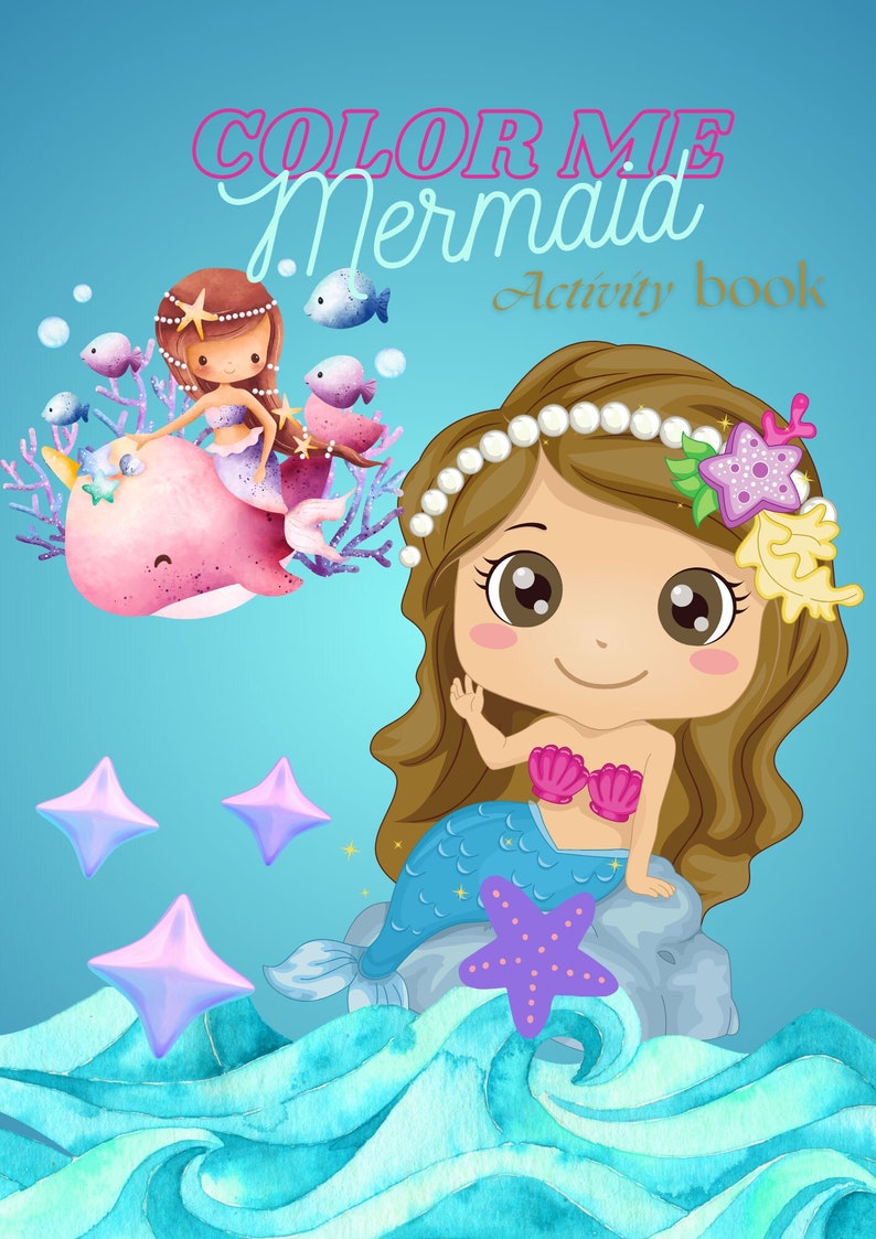 Color Me Mermaid Children's Printable Activity Book - Etsy