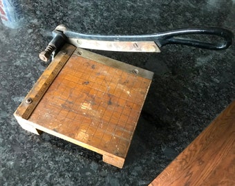 Vintage paper cutter | Etsy