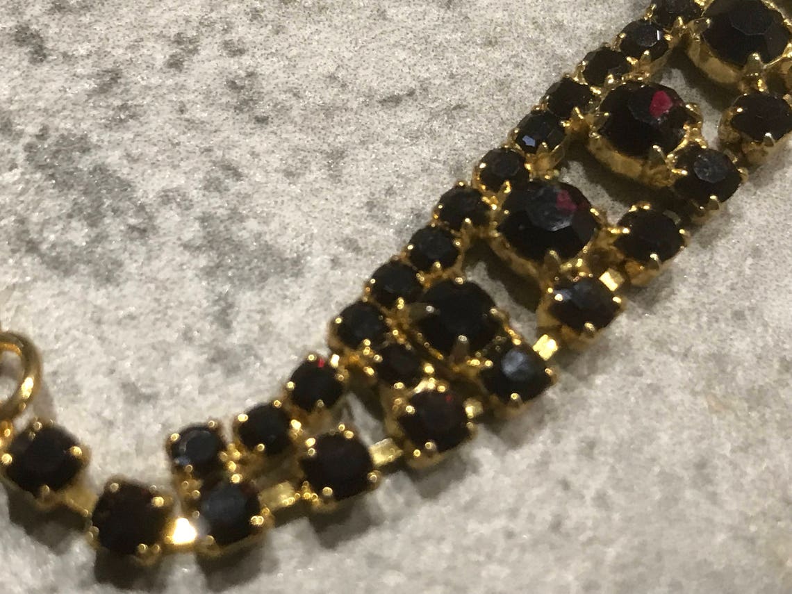 Vintage Red Stone Gold Chain Necklace | Etsy