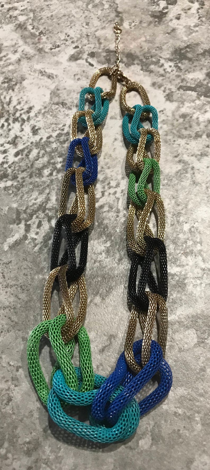 Vintage 5 Colors Round Metal Mesh Rope Entwined Necklace 20 - Etsy