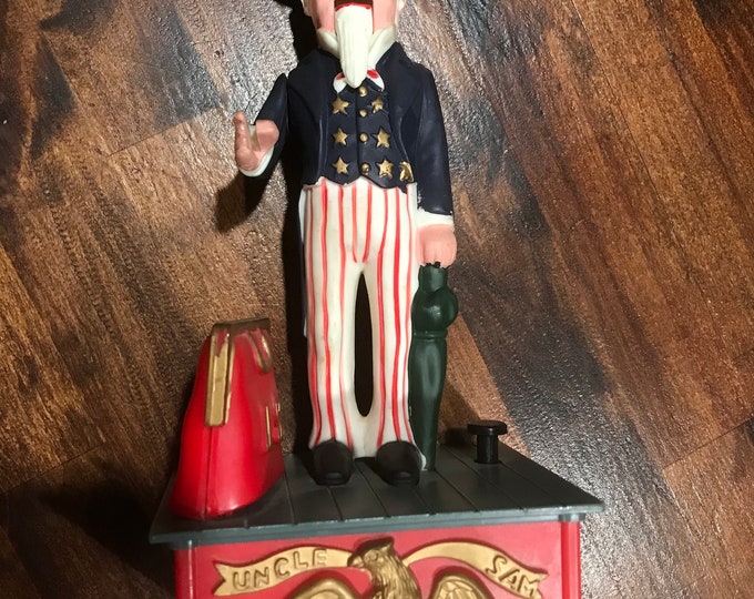 Vintage Uncle Sam Mechanical Plastic Bank Copyright J S N. Y. - Etsy