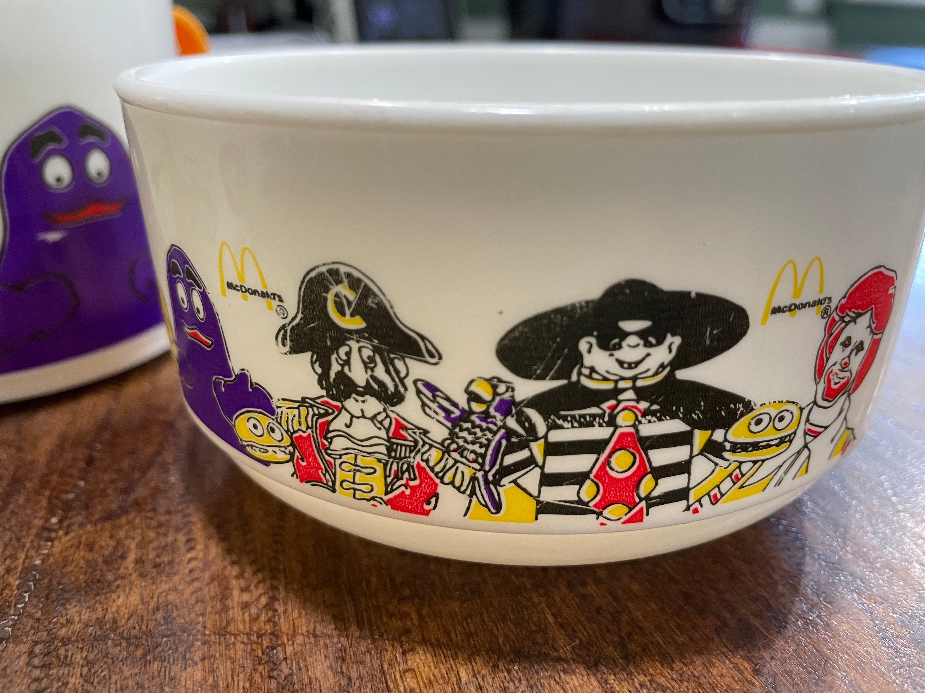 Vintage 1983 McDonalds Sippy Cup and Cereal Bowl with Lids Bowls Dining ...