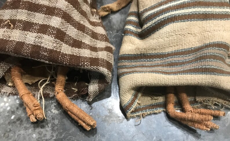 Antique Rare Lot of 2 Peru Inca Chancay Burial Dolls Ancient Textiles ...