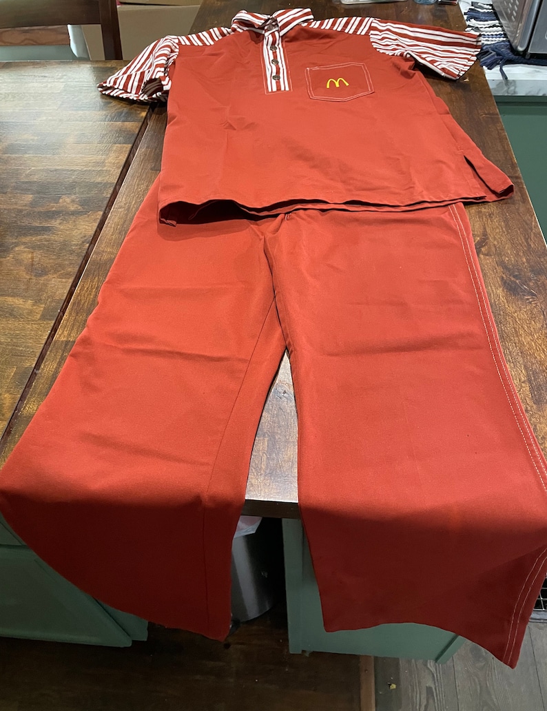 1976 Rare Mcdonalds Employee Uniform Shirt and Pants - Etsy