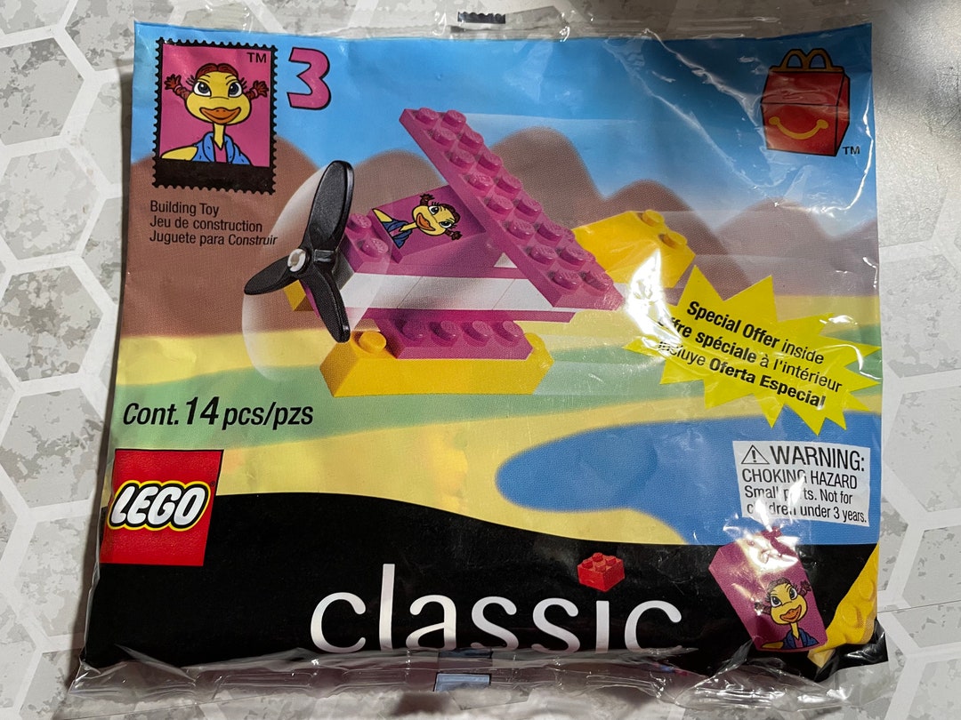 MIP 1999 Mcd Mcdonald's HAPPY Meal Toy LEGO #3 Mcd Birdie Pink Airplane ...