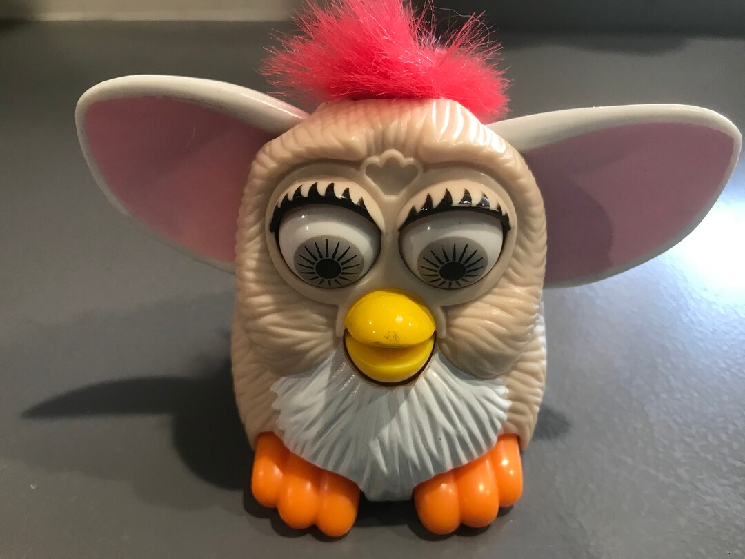 Vintage 1998 Mcdonalds Tan Furby With Red Hair Toy - Etsy
