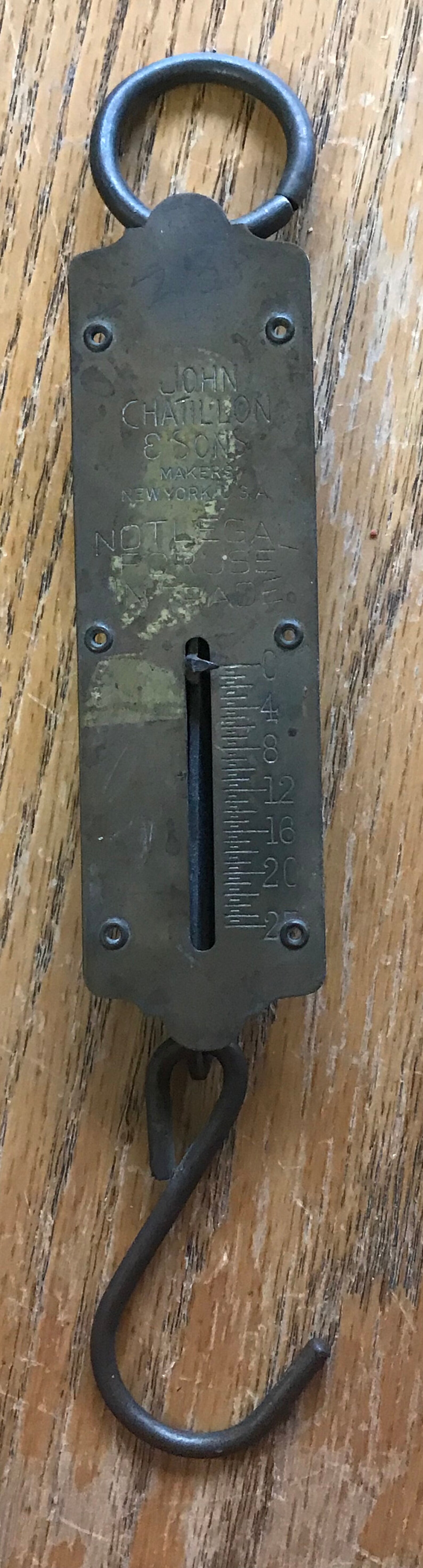 Vintage John Chatillon & Sons Spring Weight Scale 25 Lbs - Etsy
