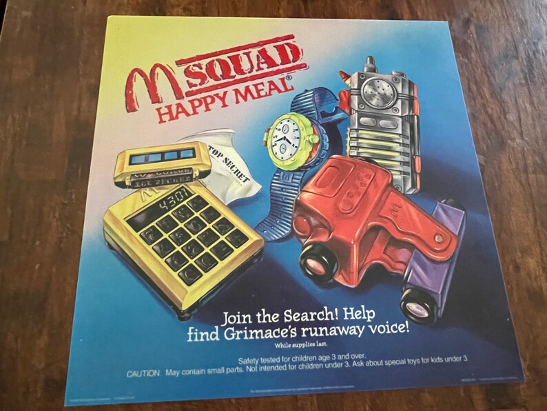 Rare 1992 M Squad Happy Meal Translite - Etsy