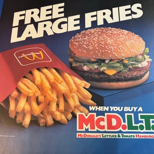 1986 Rare Large Mcdonalds Mcdlt Translite - Etsy