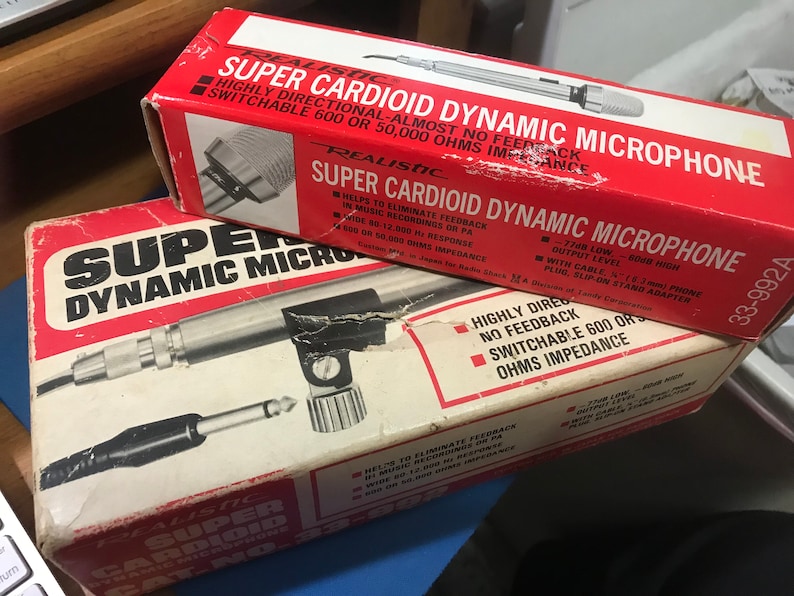Qty of 2 Vintage Realistic Super Cardioid Dynamic Microphones - Etsy