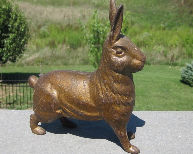 Rare Vintage Antique Rabbit Cast Iron Still Bank - Etsy