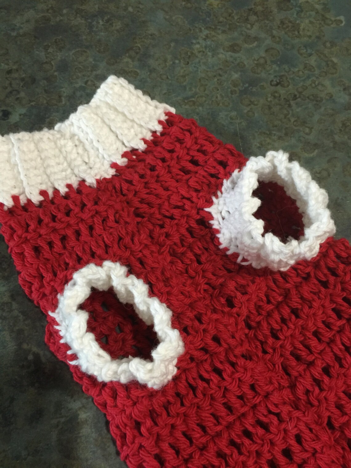Small Handmade Dog Sweater Crocheted Red and White - Etsy