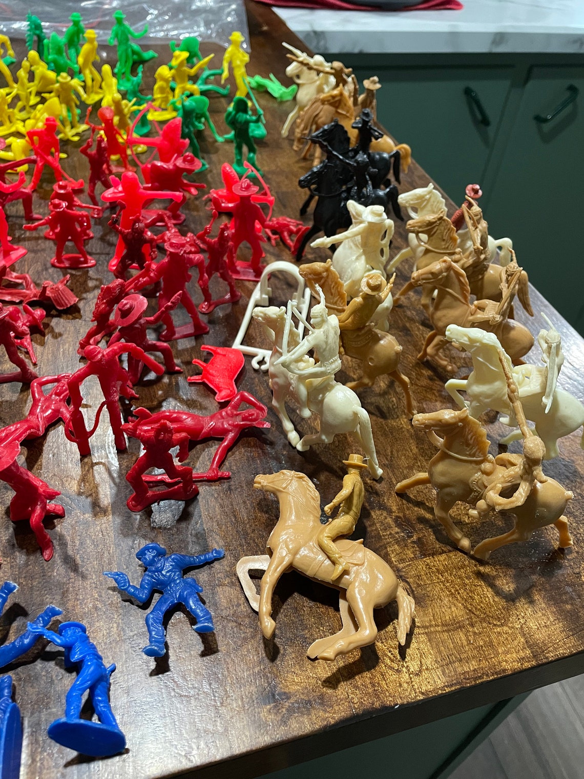 1950s Toy Plastic Horses Cowboys Indians Fence 181 Pieces - Etsy