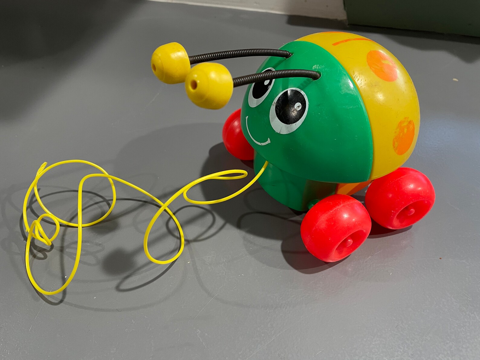 Vintage 1982 Fisher Price Beetle Bug Pull Toy - Etsy
