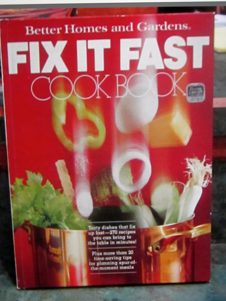 1983 Fix It Fast Cookbook Better Homes and Gardens - Etsy