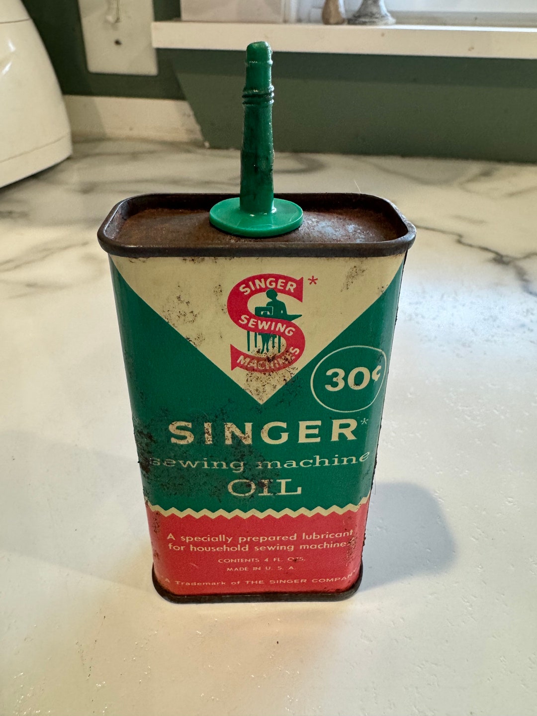 Vintage Singer Sewing Machine Oil Tin 30 Cent Advertising Tin - Etsy