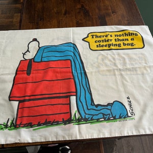Rare Vintage 1971 Snoopy and Charlie Brown Large Pillowcase 31 Inches X ...