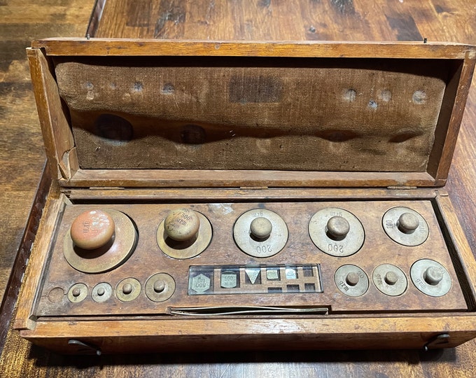 Antique Apothecary Pharmaceutical Weight Tools Wood Box - Etsy