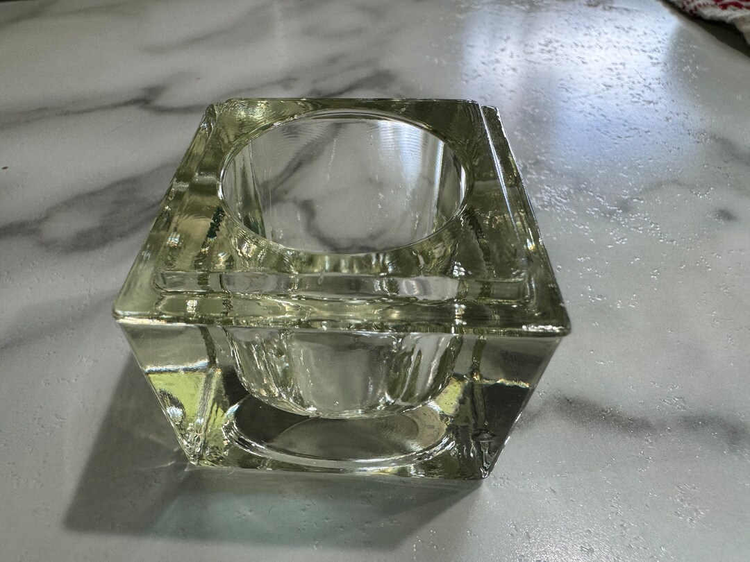 1940's Square Clear Glass Inkwell - Etsy