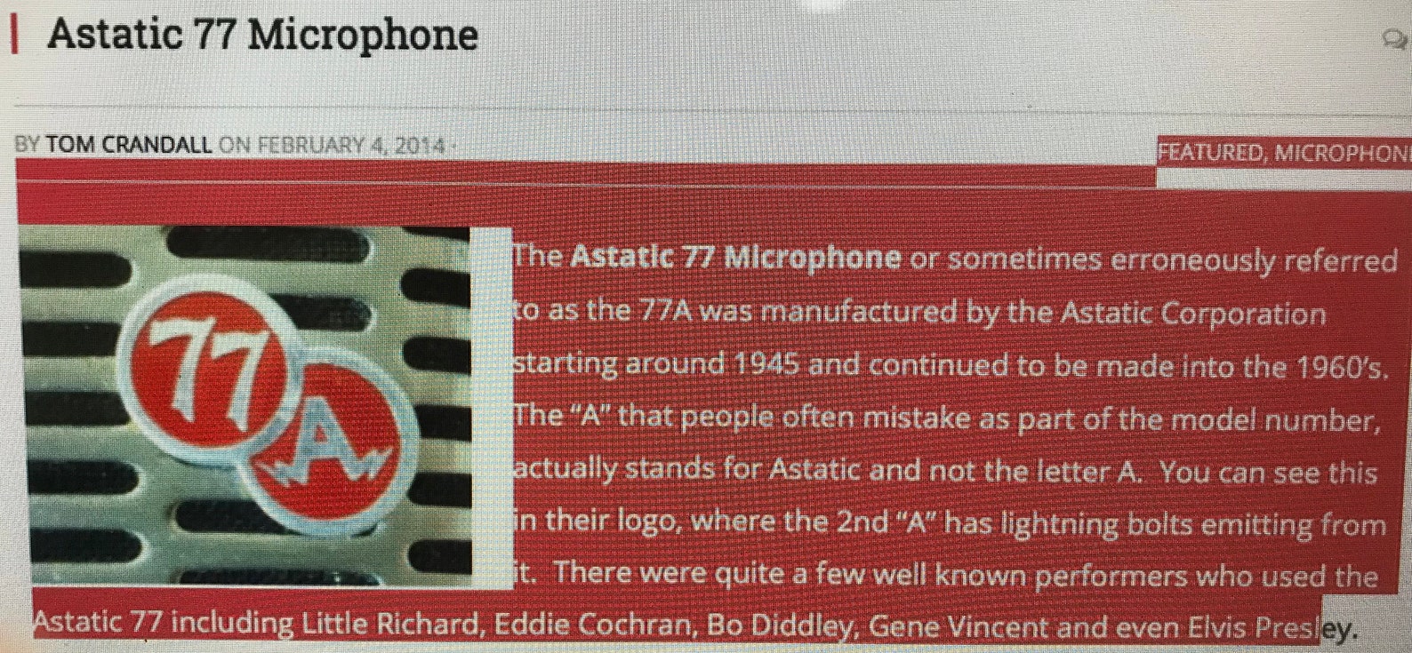 Vintage 1950's Astatic Microphone Model No. 77 with 3 | Etsy