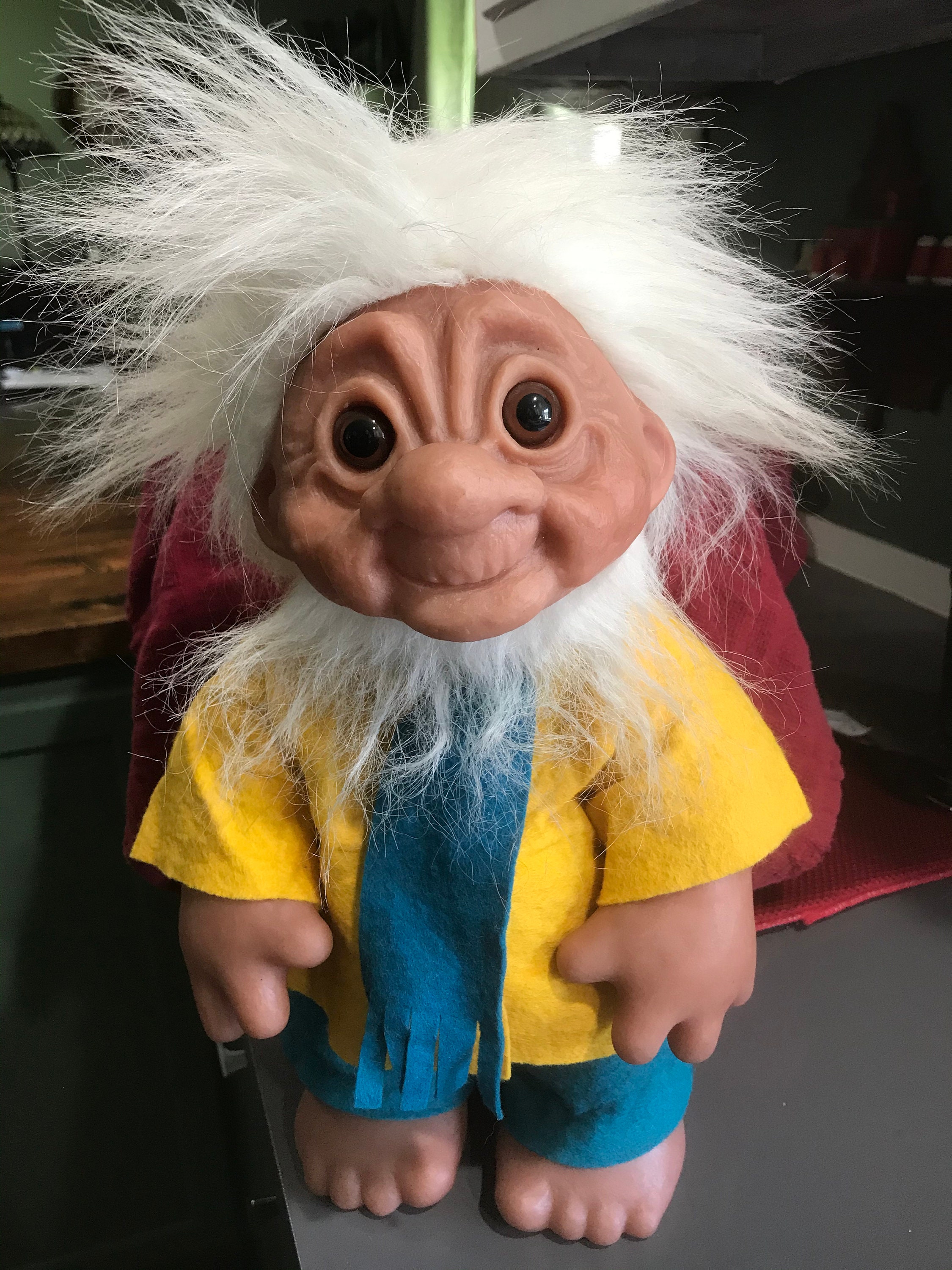 Vintage HTF 1977 Thomas Dam Grandpa Troll 14 Inches Toys & Games Dolls ...