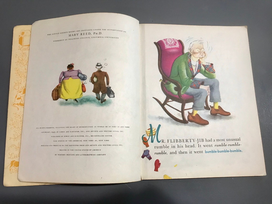 Rare 1947 Noises and Mr. Flibberty-fib Golden Book First - Etsy