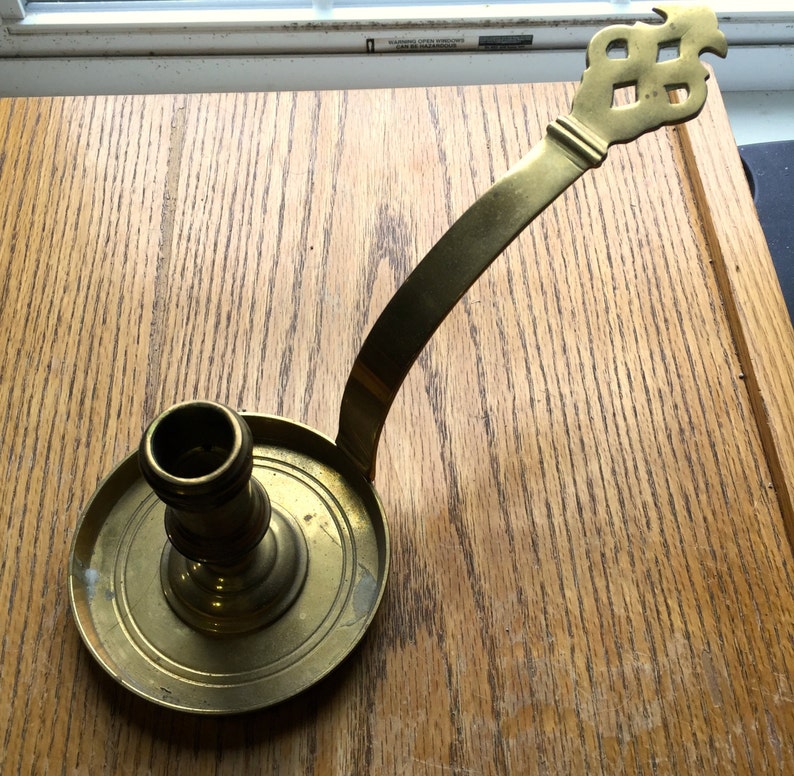 Vintage Solid Brass Candle Holder With Long Handle - Etsy