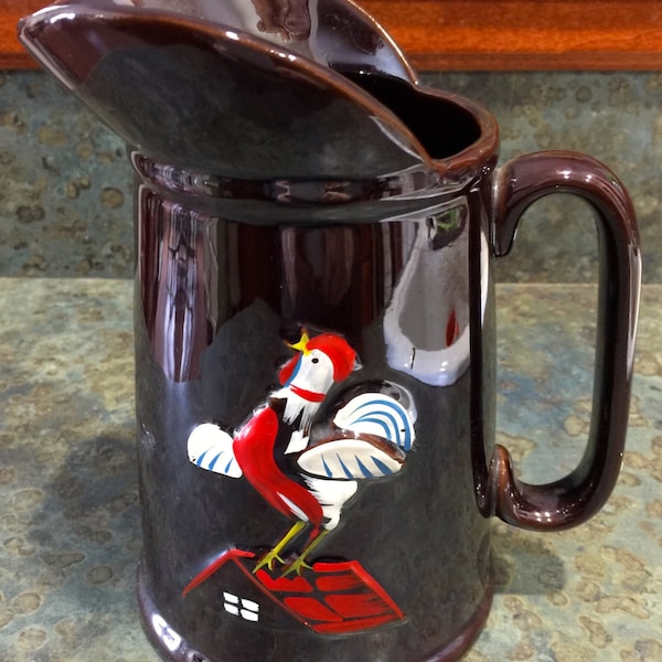 Antique Rooster Pitcher - Etsy