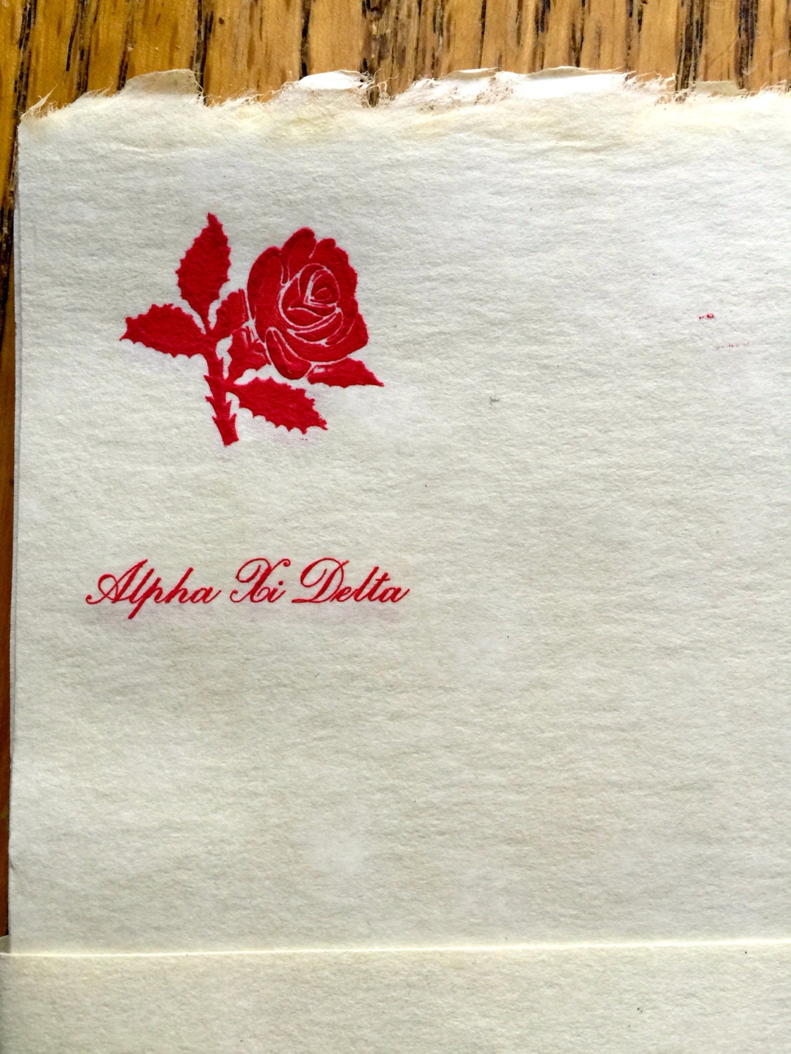 Vintage Stationary Alpha Xi Delta With Rose Symbol 1960 Era - Etsy