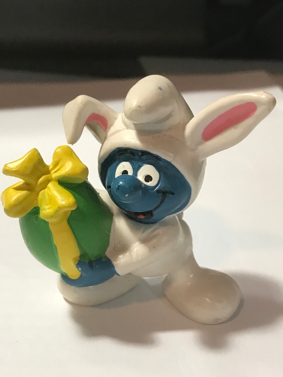 Easter Bunny Smurf PVC Toy Figurine 1982 - Etsy