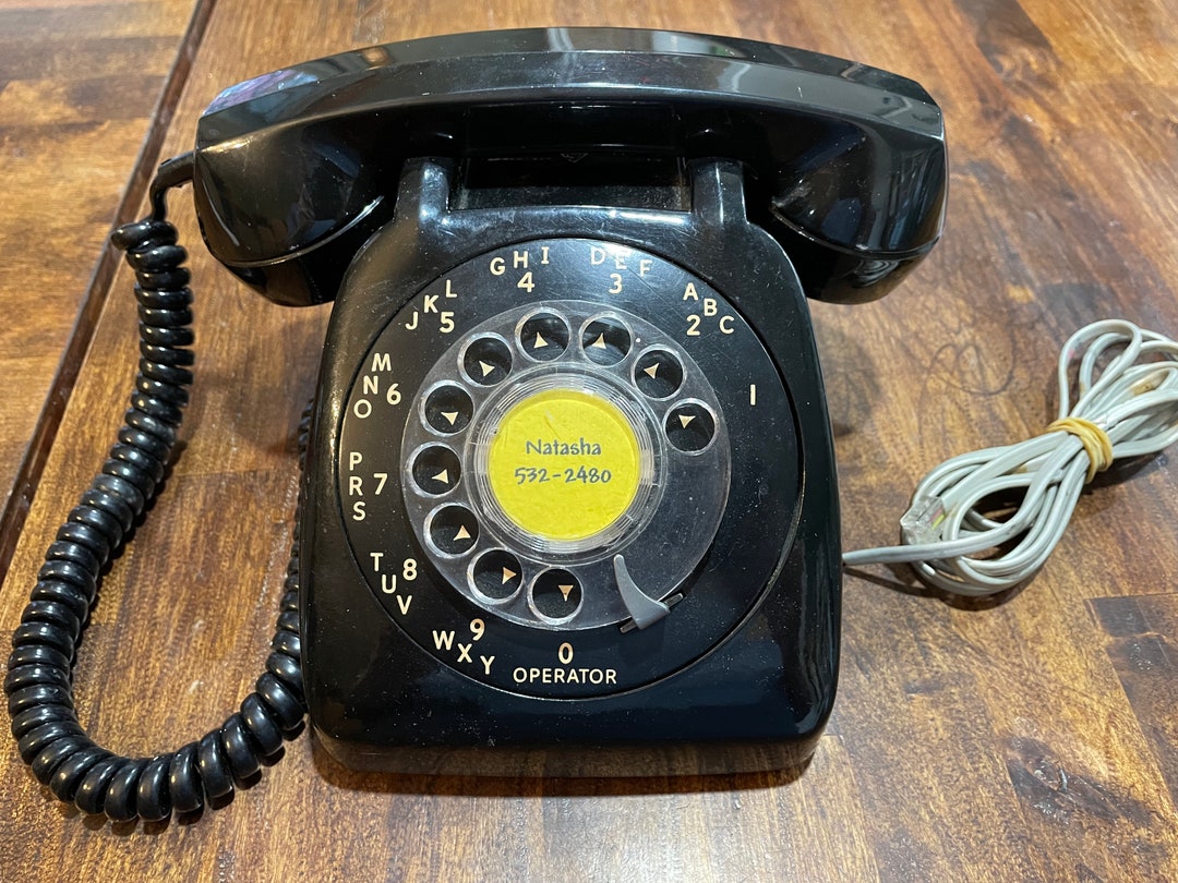 1982 Automatic Electric Black Rotary Telephone - Etsy