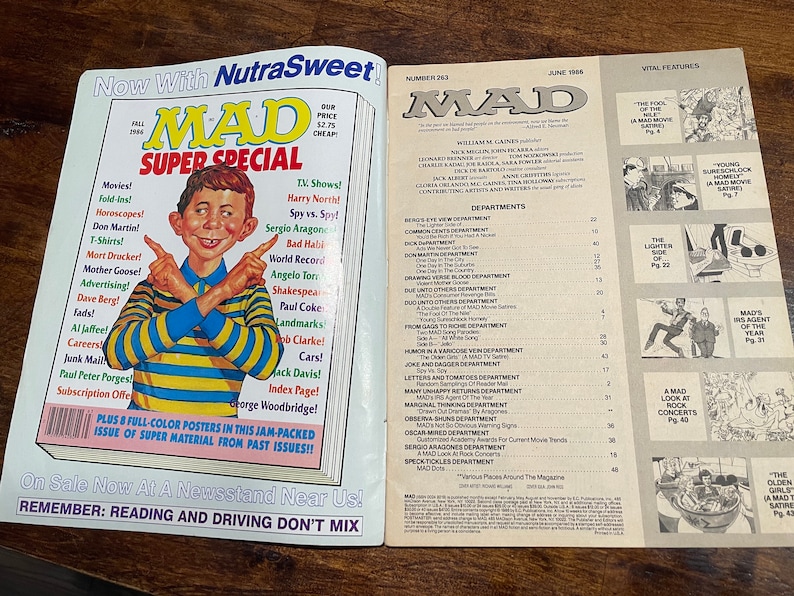 June 1986 Mad Magazine Issue No. 263 Issue - Etsy