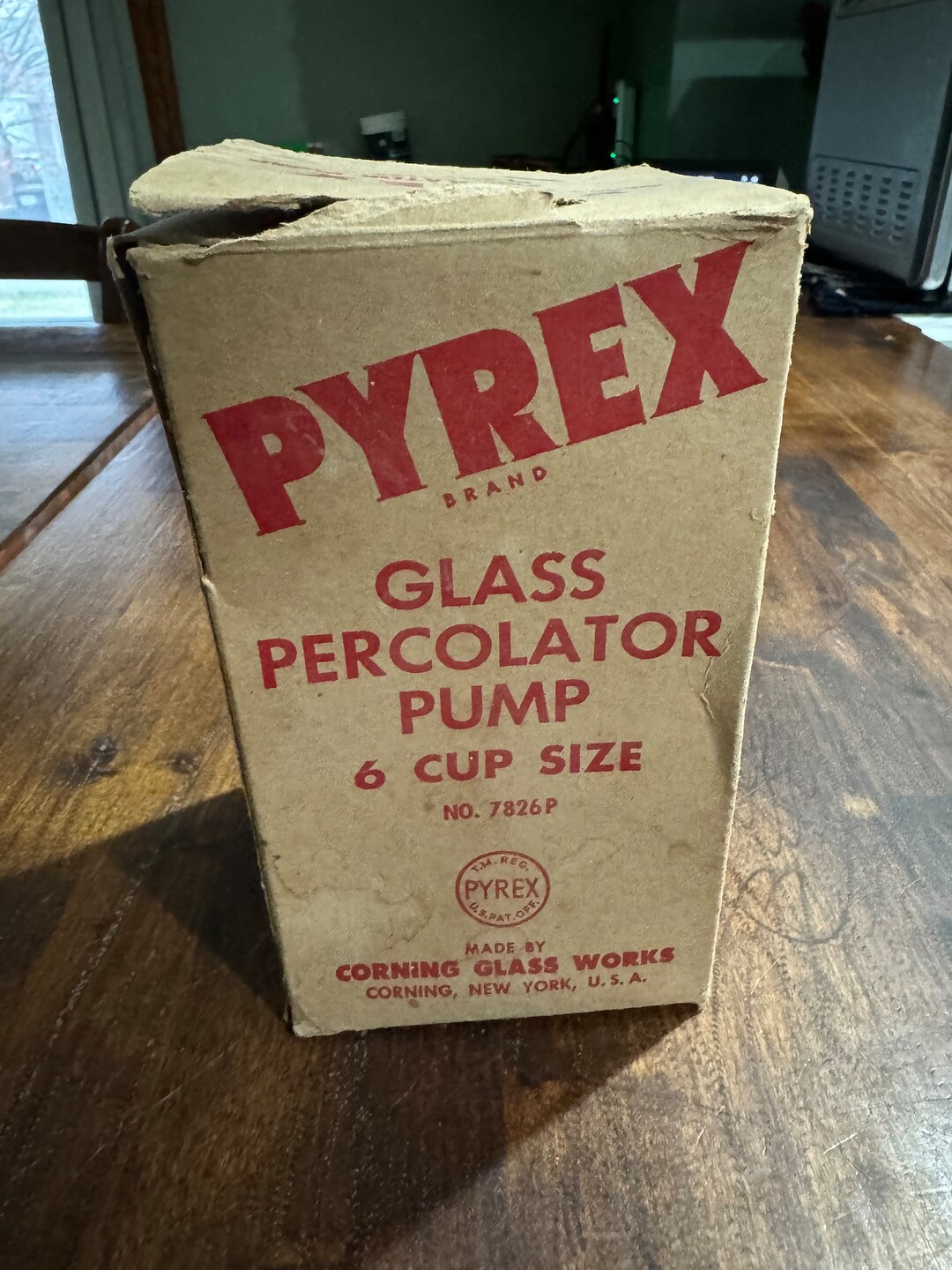 1950's Pyrex Percolator Pump 6 Cup Glass Stem No 7826P With Original ...