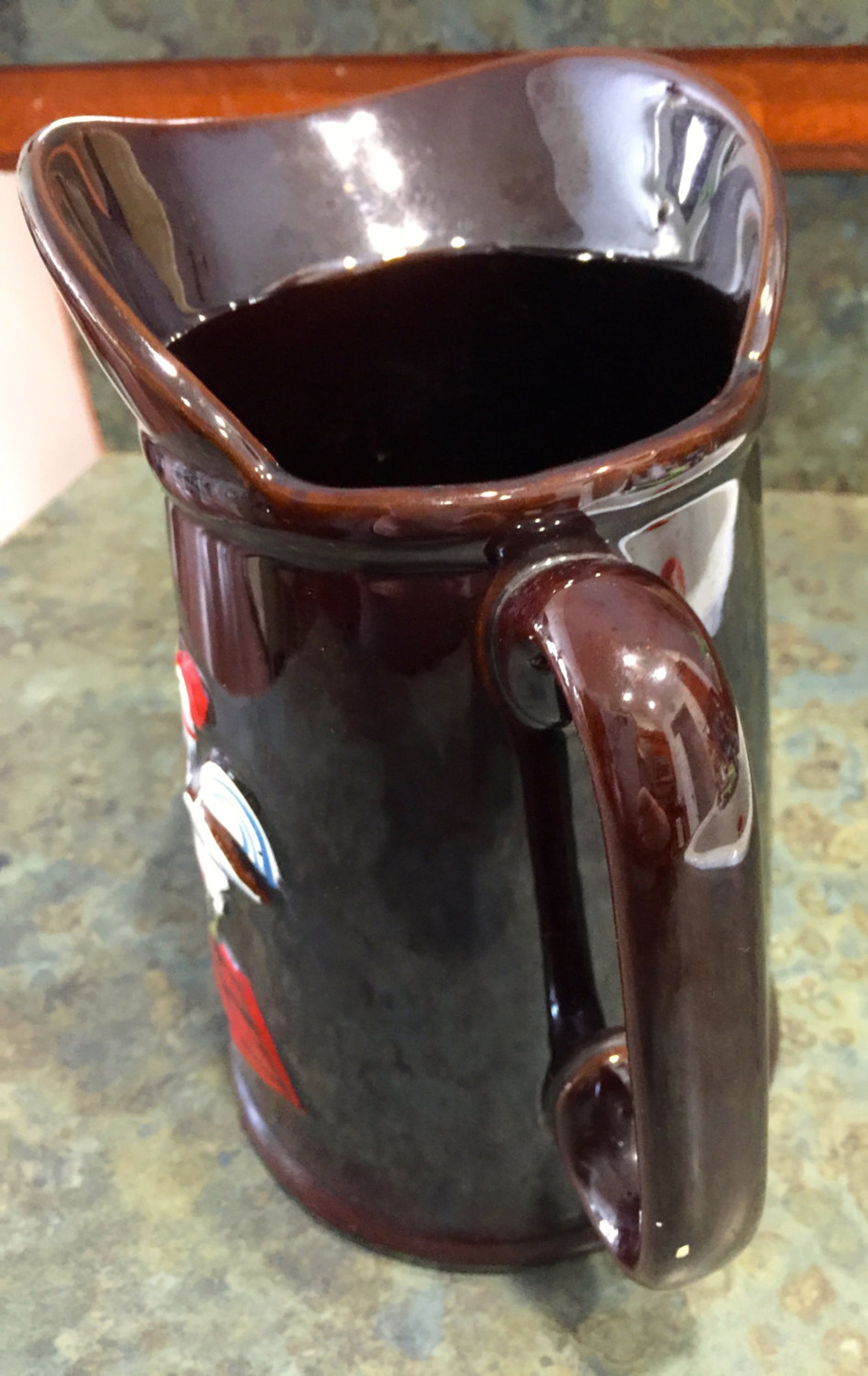 Vintage Redware Pottery Rooster Pitcher 1950 Era - Etsy