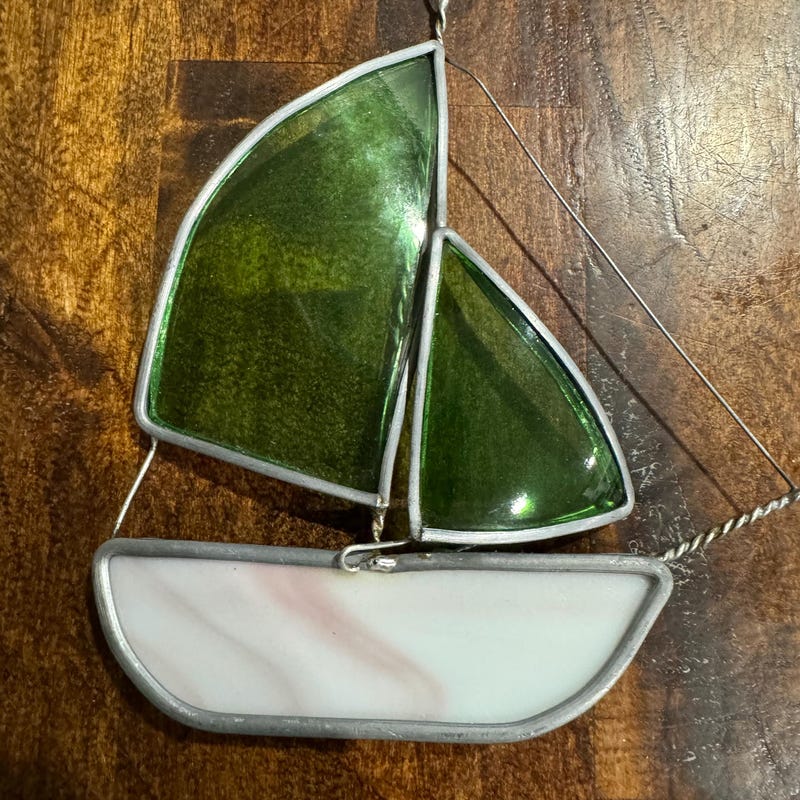 Glass Sail Boat - Etsy