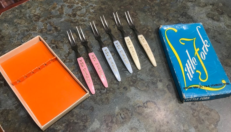Vintage Little Fork Stainless Cocktail Forks in Box "ozark Mountains ...