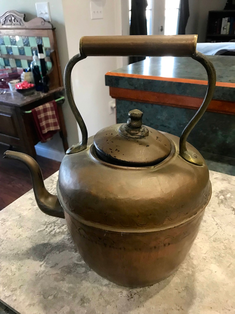 Antique Ornate French Depose Copper Gooseneck Tea Pot Kettle | Etsy