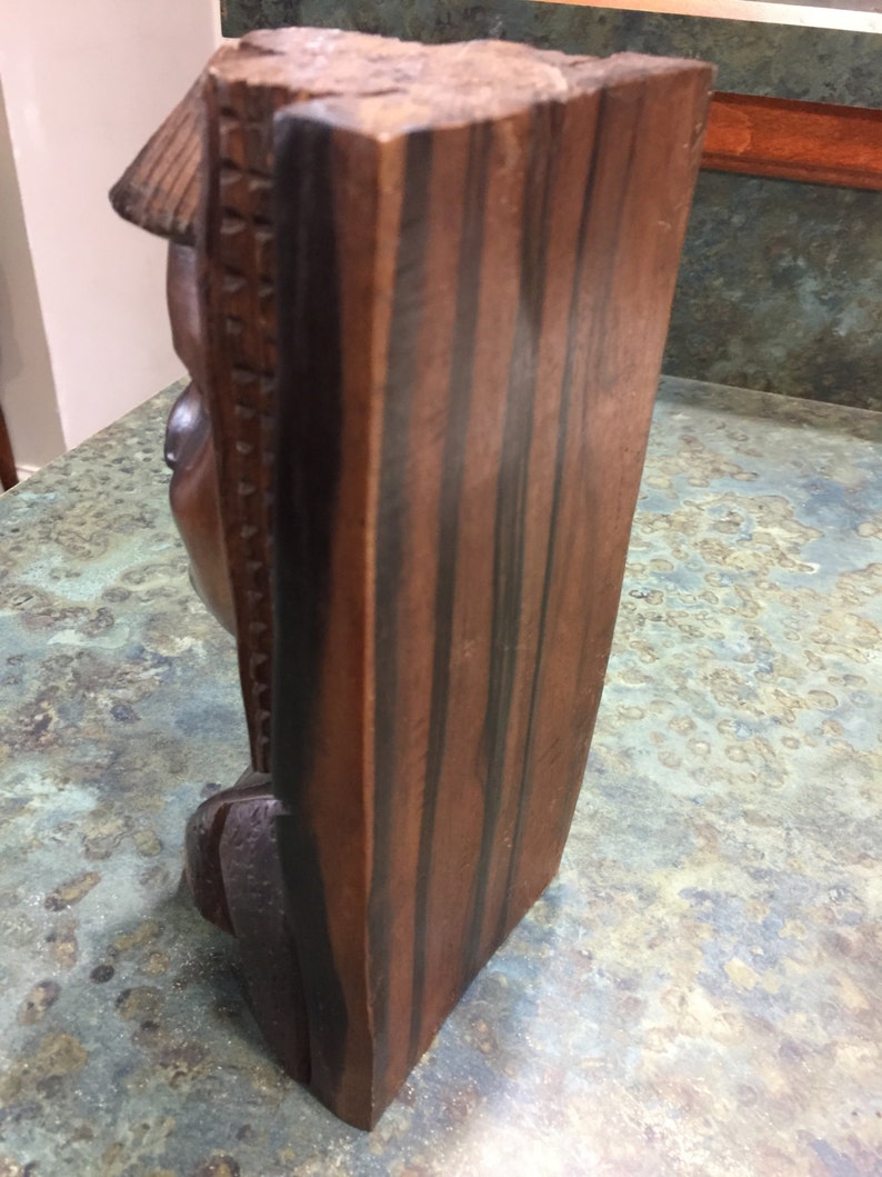 Asian Man Carved Sculpture Head and Bust - Etsy