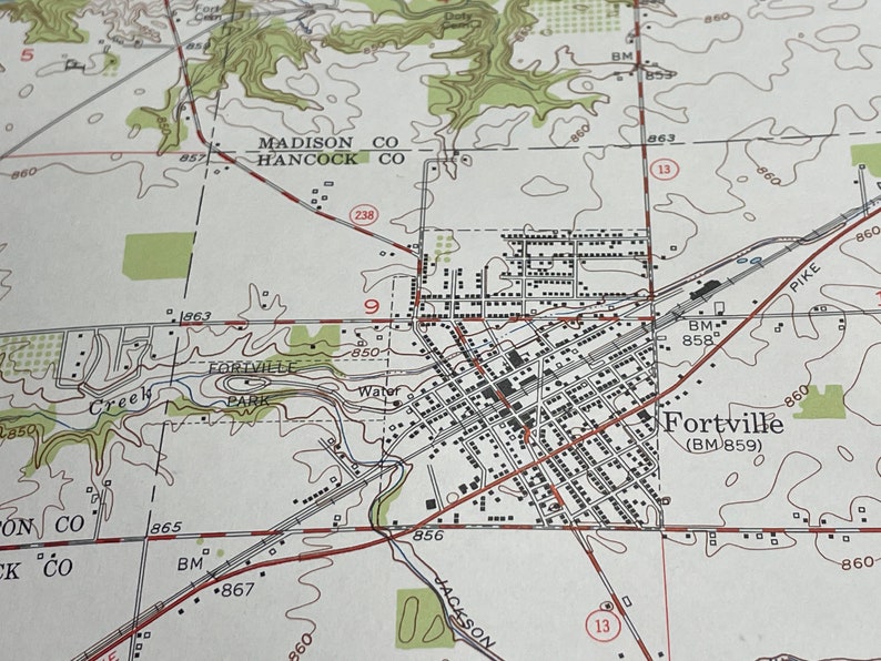 1952 Map of Ingalls Indiana U S Geological Survey Topographic - Etsy