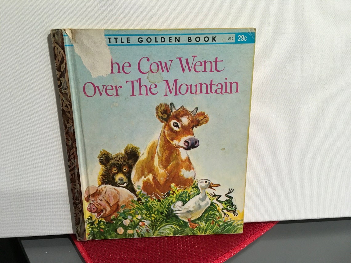 1963 the Cow That Went Over the Mountain Golden Book First - Etsy