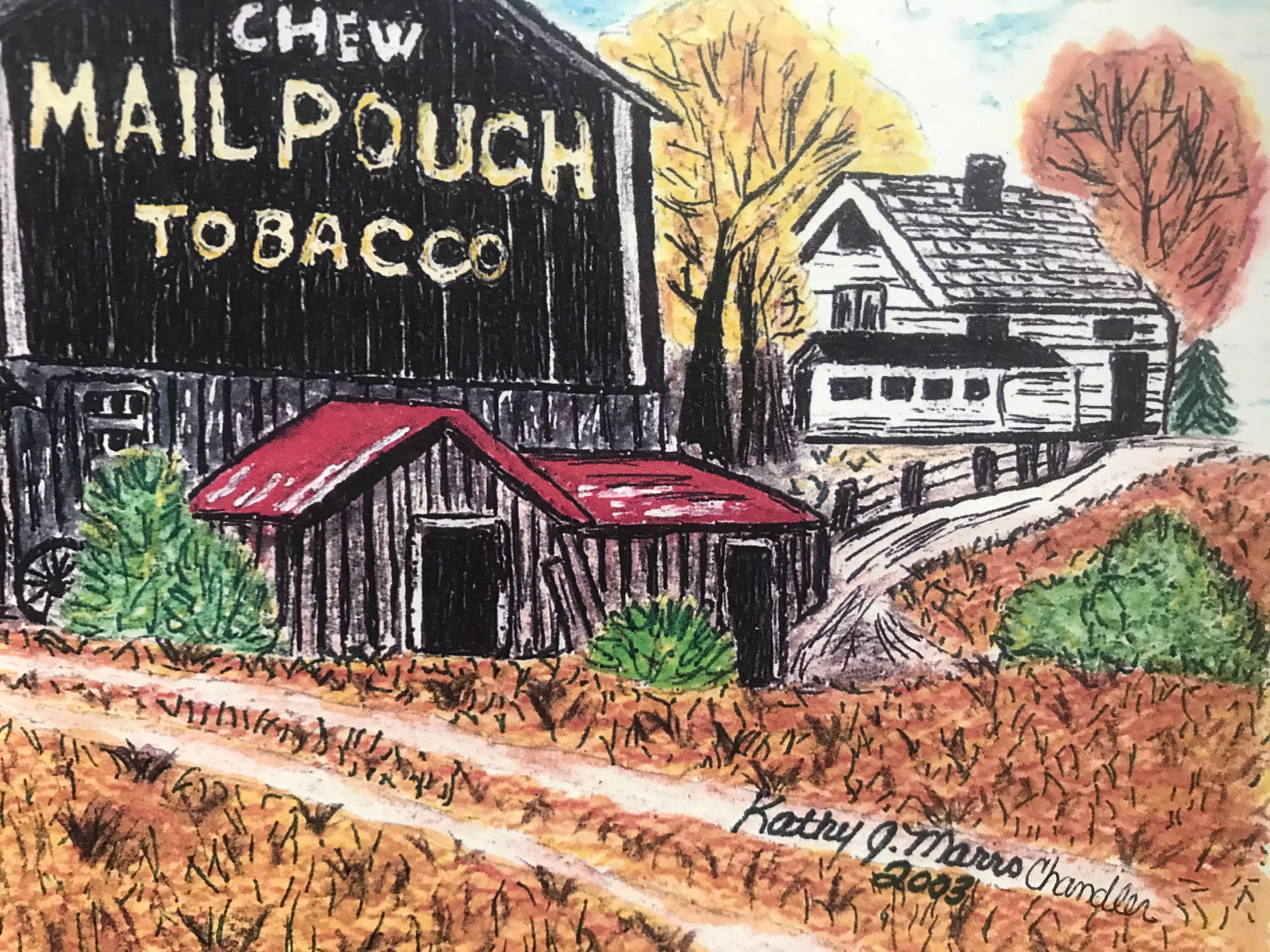 Chew Mail Pouch Barn Watercolor Print 8 X 12 by Kathy Marrs Chandler - Etsy