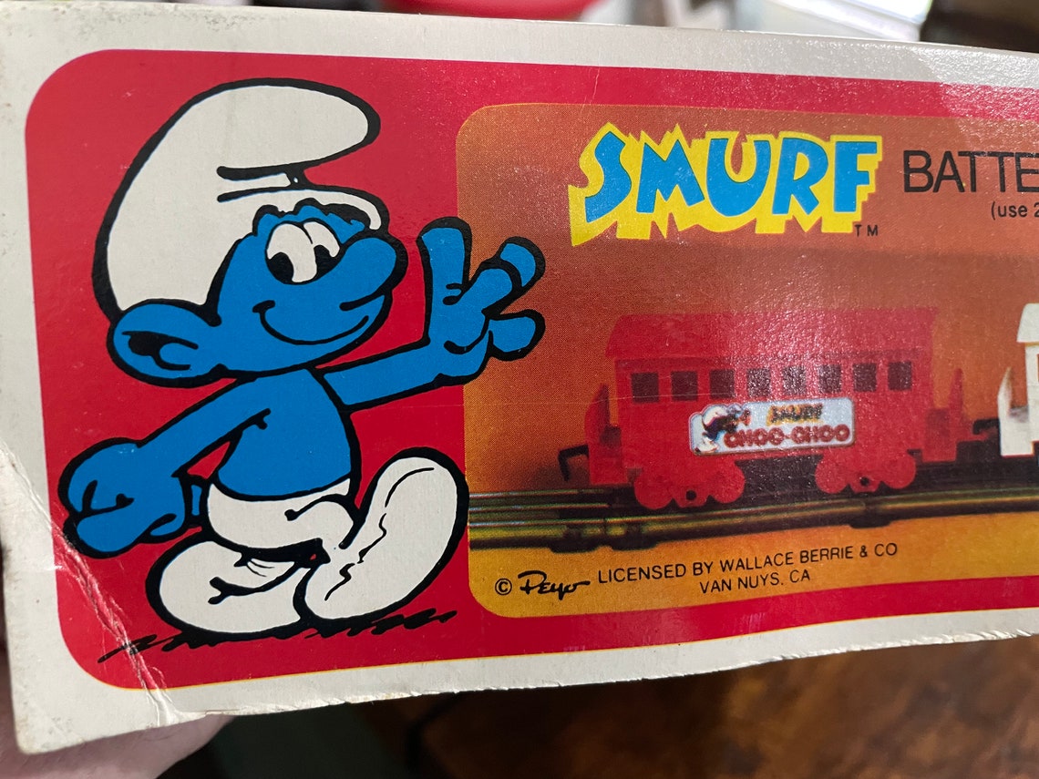 1981 Smurf Choo Choo Train IOB - Etsy
